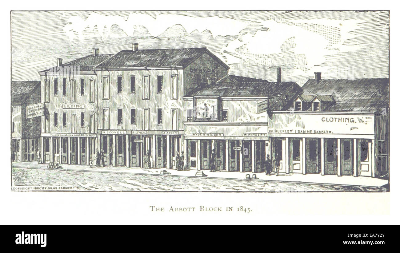 An 1884 illustration of the Abbott Block in Detroit, located on ...