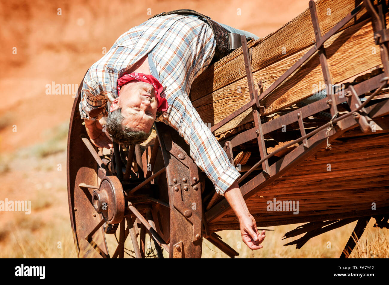SOUT WEST - A cowboy takes time to rest and reflect Stock Photo - Alamy