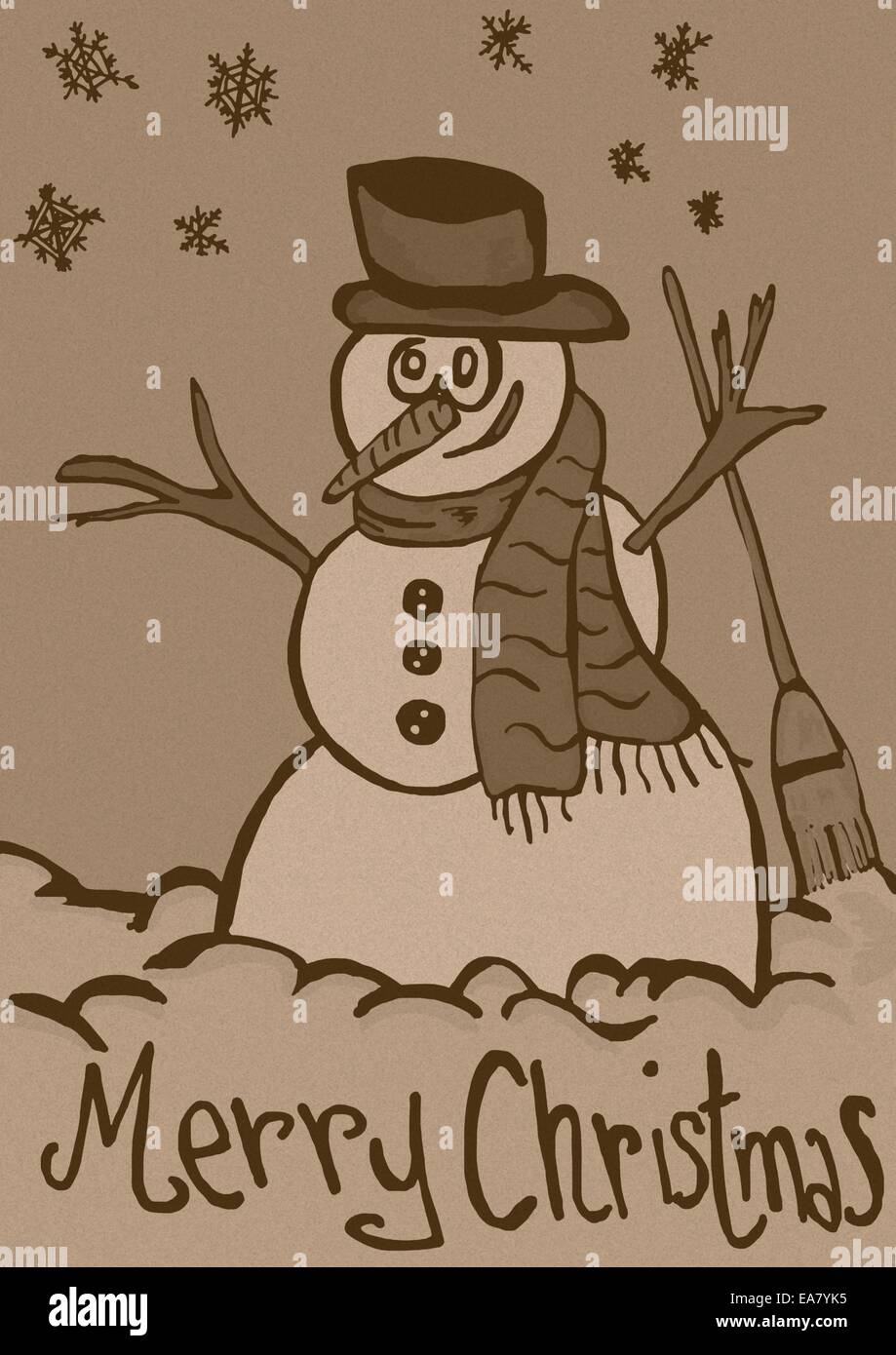 Snowman vintage hi-res stock photography and images - Alamy