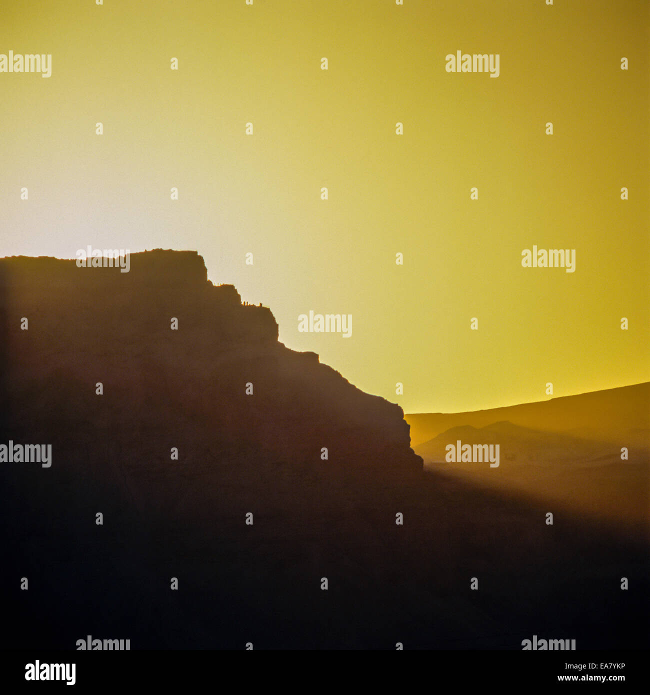 Masada rock at sunset Judean desert Dead Sea area Israel Stock Photo ...