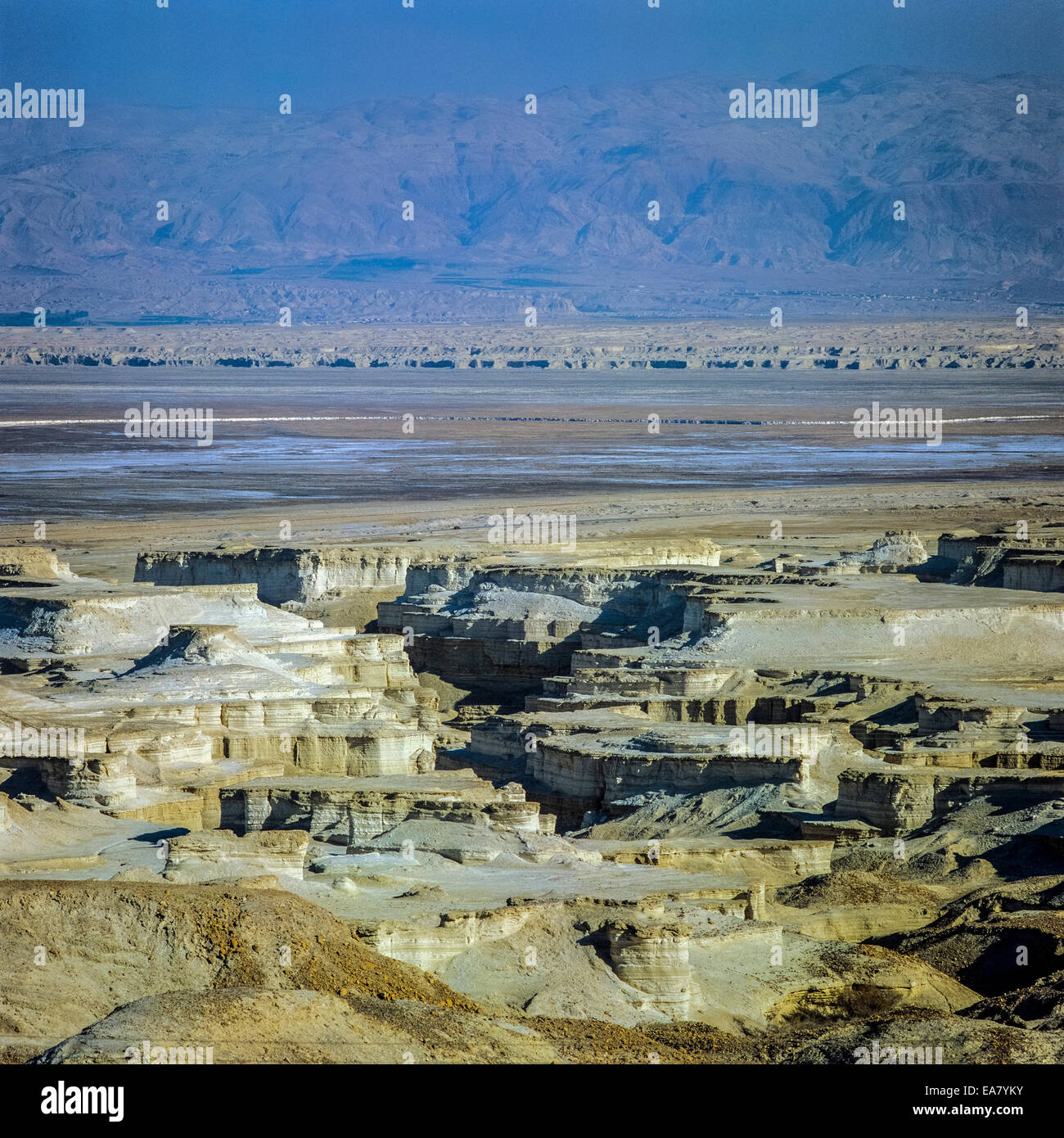 Limestone cliffs and Dead Sea, Israel, Middle East Stock Photo - Alamy