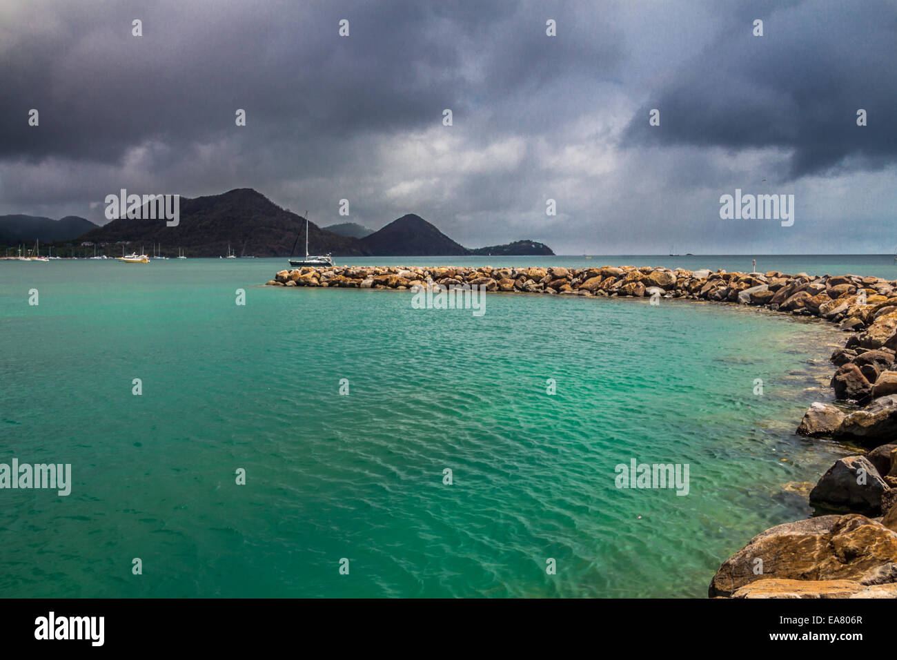 Storm above mountains Stock Photo - Alamy