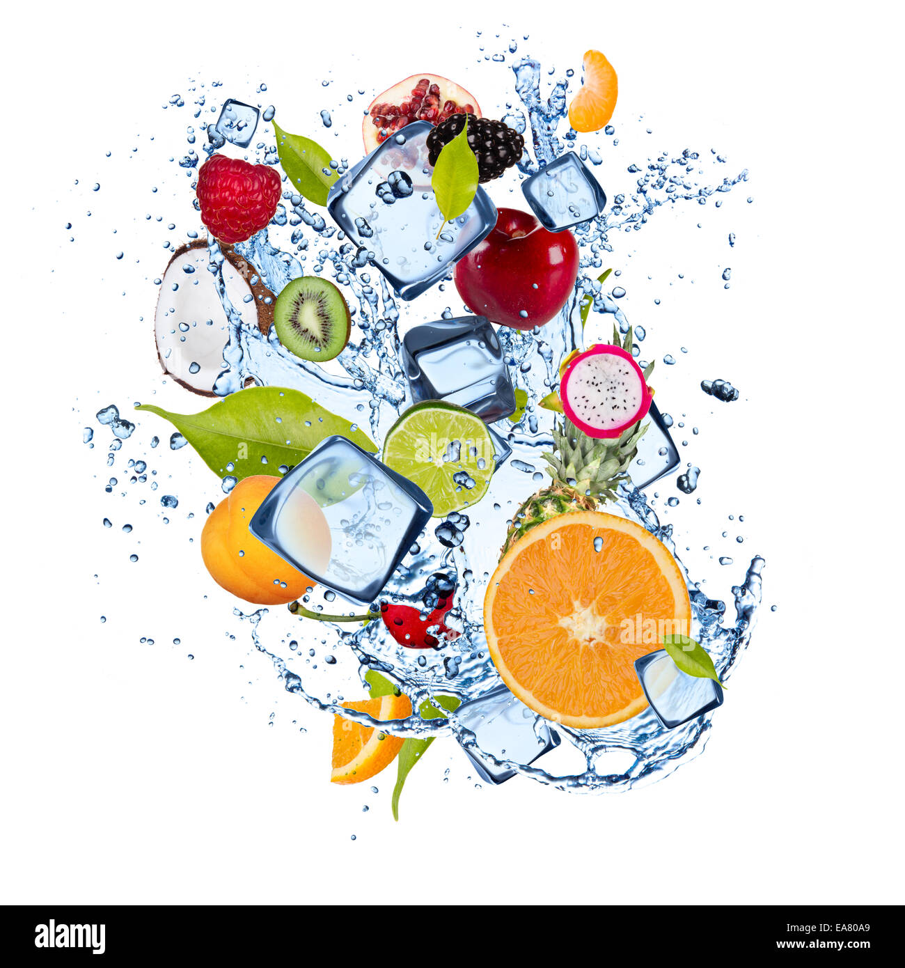 Ice fruit isolated on white background Stock Photo - Alamy