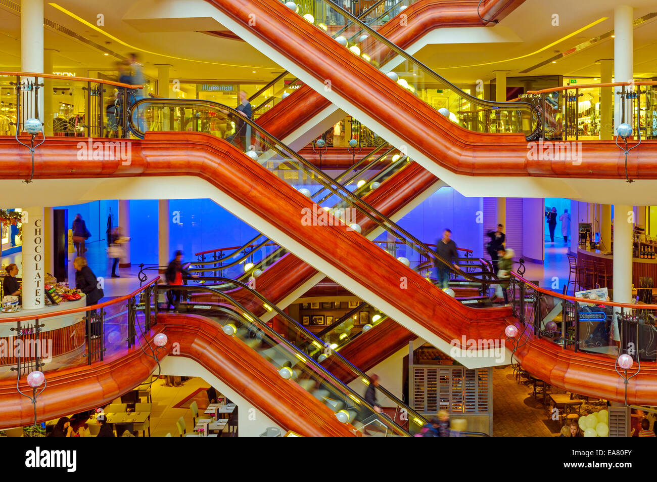 Interior of Princess Square shopping centre, Buchanan Street, Glasgow ...
