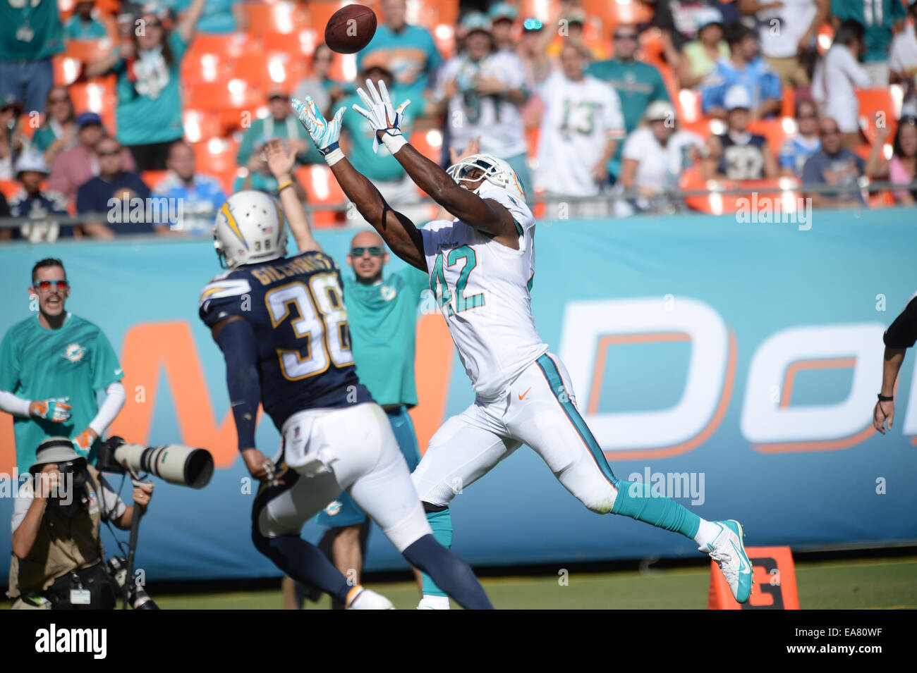 Miami Gardens FL, USA. 2nd Nov, 2014. Charles Clay #42 of Miami ...