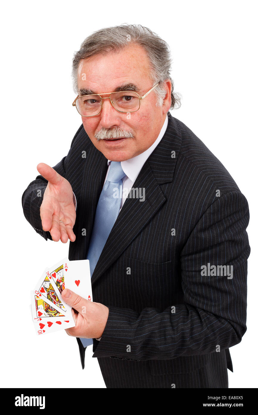Man holding trump cards hi-res stock photography and images - Alamy