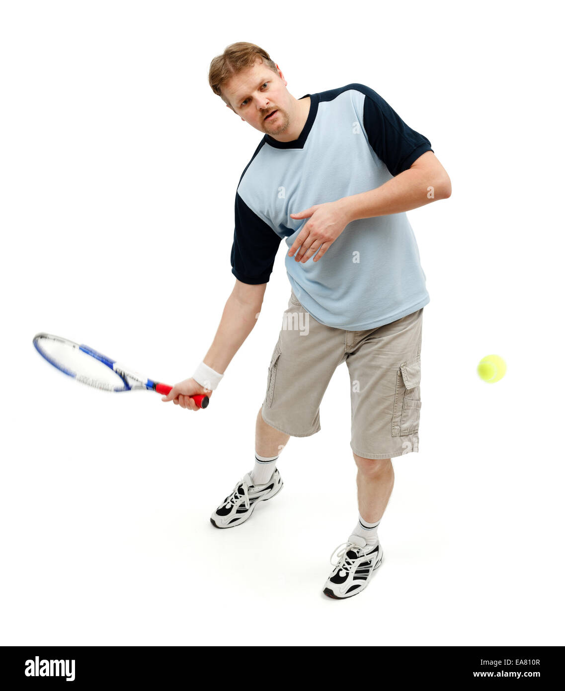 Tennis player serving Cut Out Stock Images & Pictures - Alamy