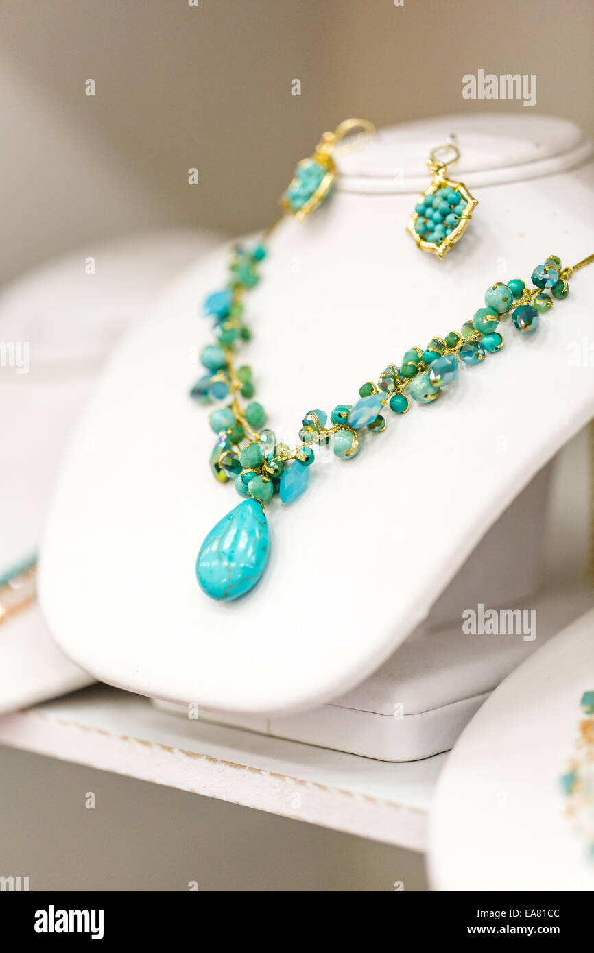 Handmade jewerly for sale at the local craft market Stock Photo - Alamy
