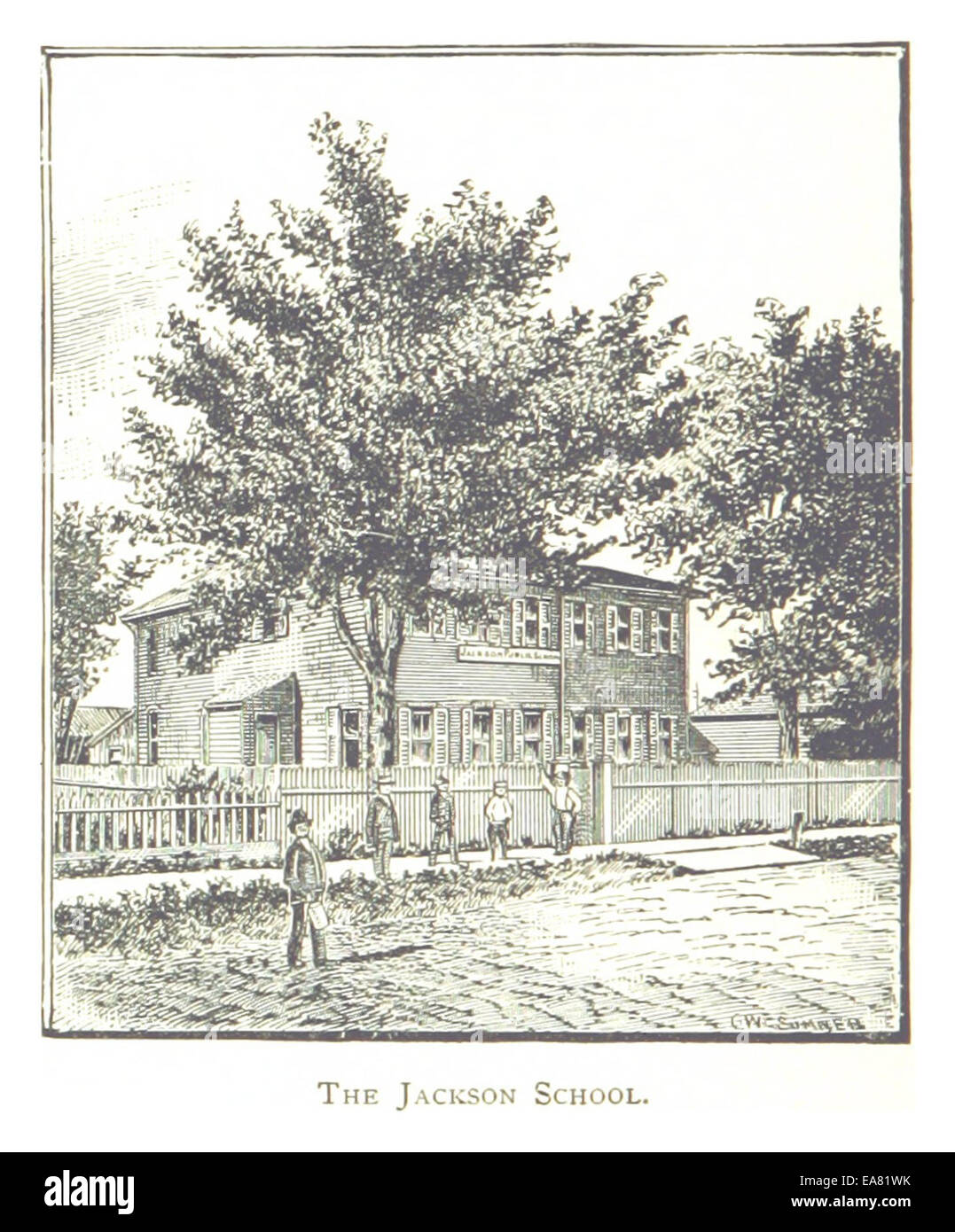 This 1884 illustration from Farmer's Detroit depicts the Jackson School ...