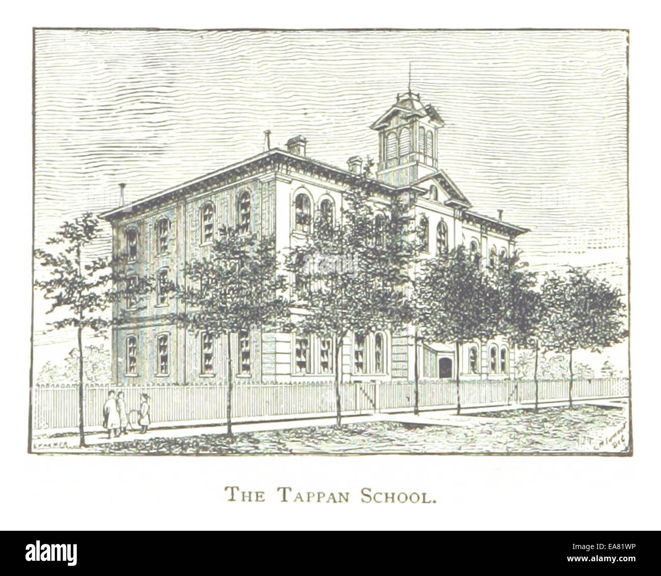 This 1884 illustration by Farmer depicts The Tappan School in Detroit ...