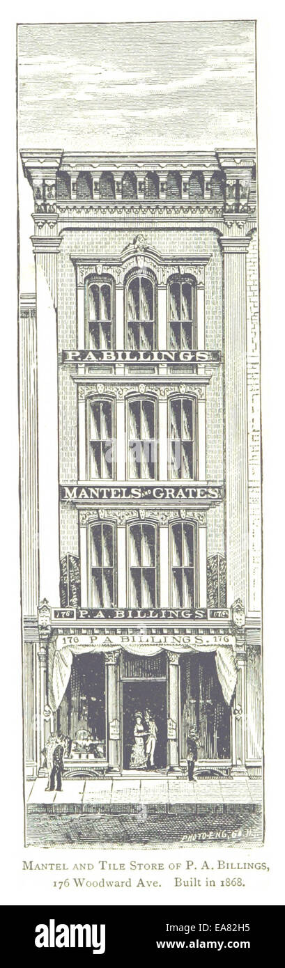 FARMER(1884) Detroit, p830 MANTEL AND TILE STORE OF P.A. BILLINGS, 176 ...