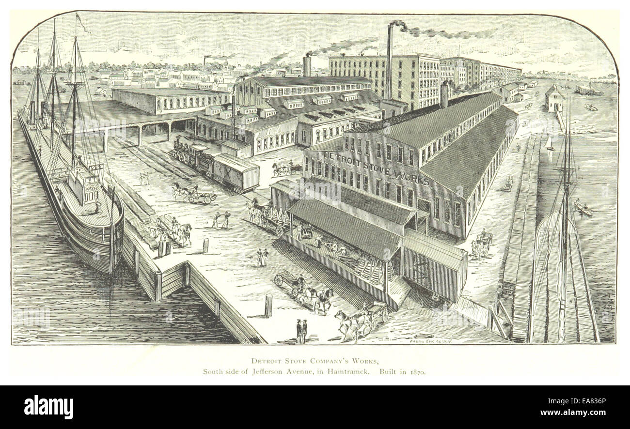 In hamtrack built in 1870 farmer 1884 detroit hi-res stock photography ...
