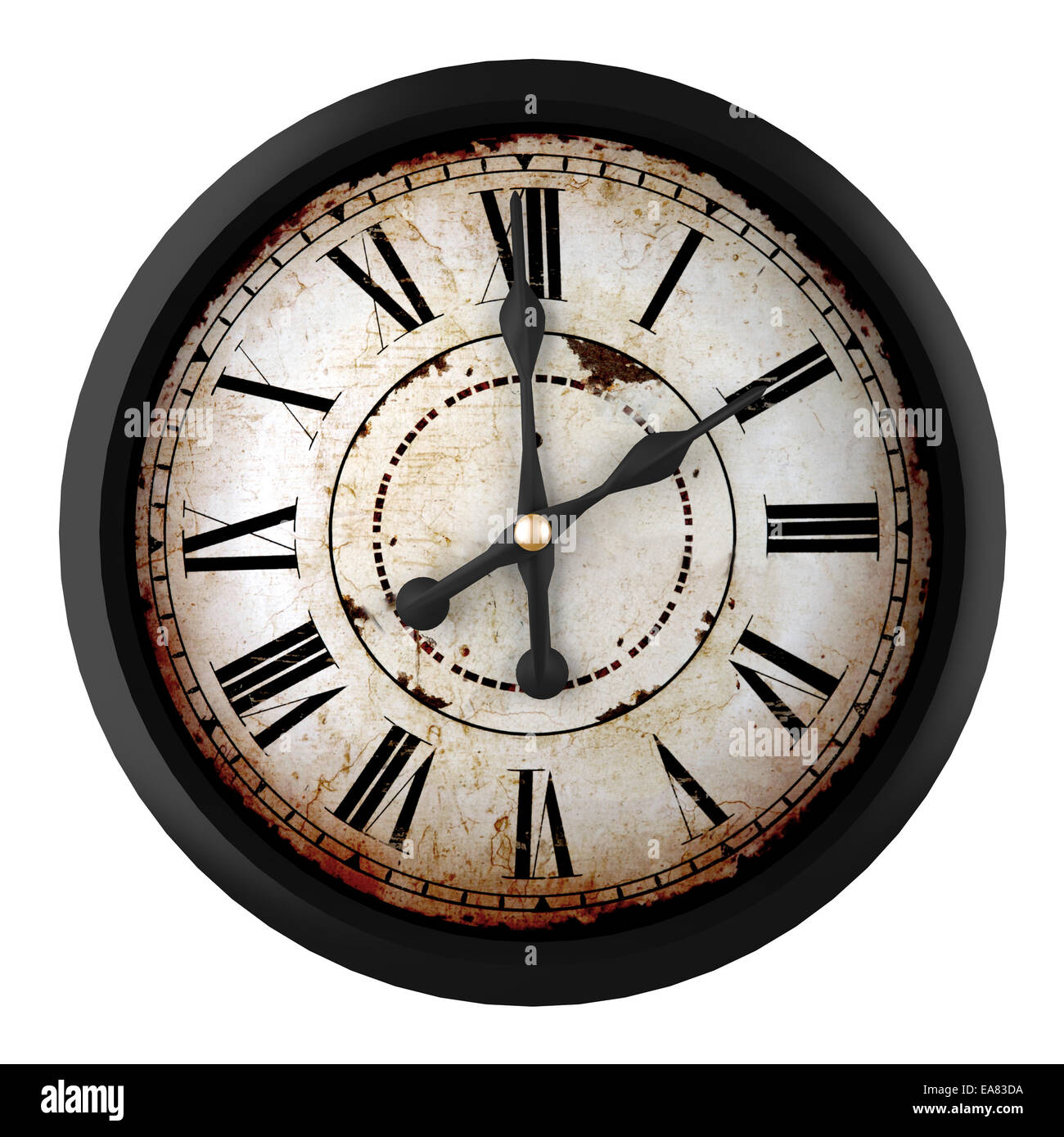 3d design of a clock at two o´clock Stock Photo - Alamy