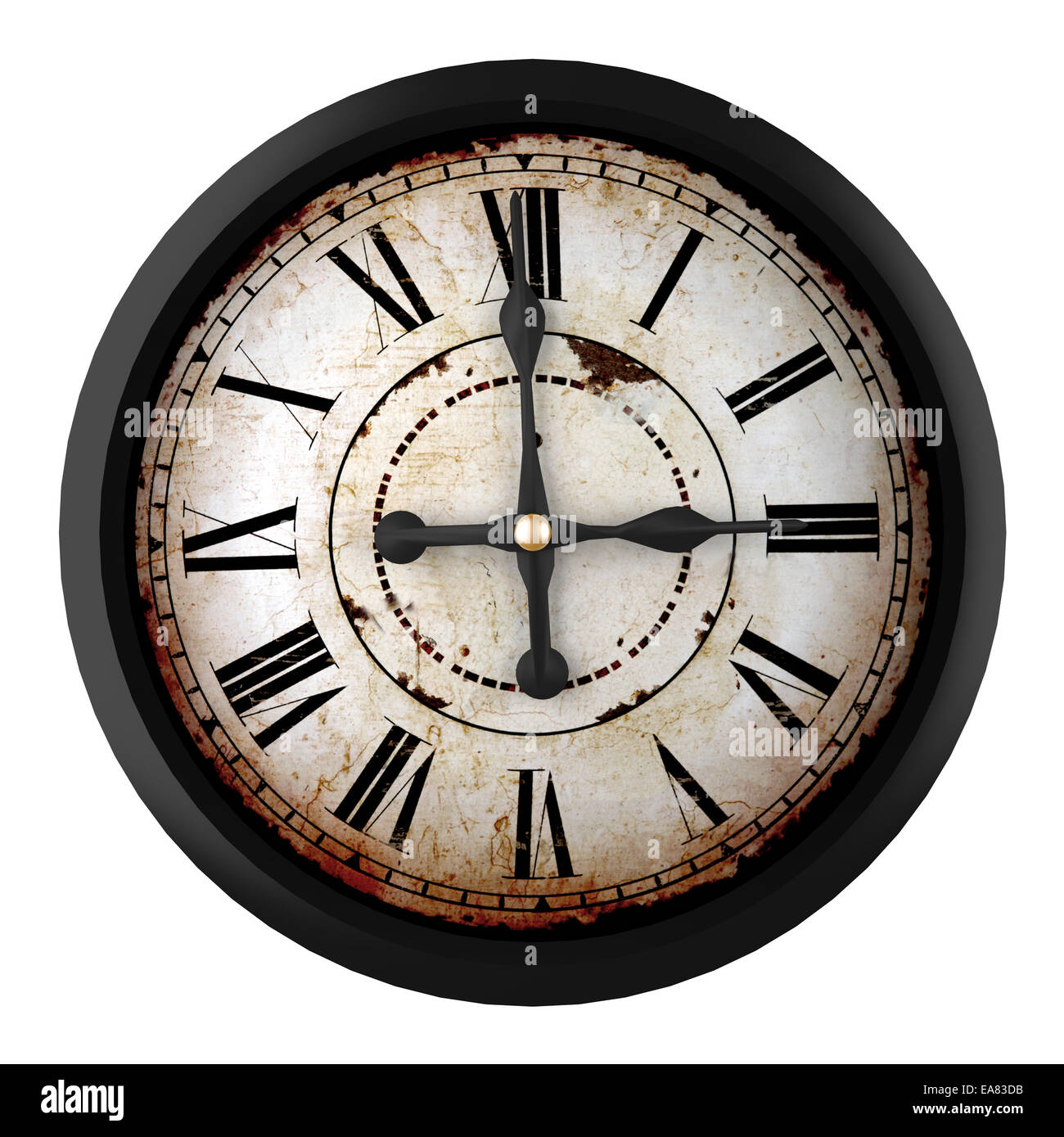 3d design of a clock at three o´clock Stock Photo - Alamy