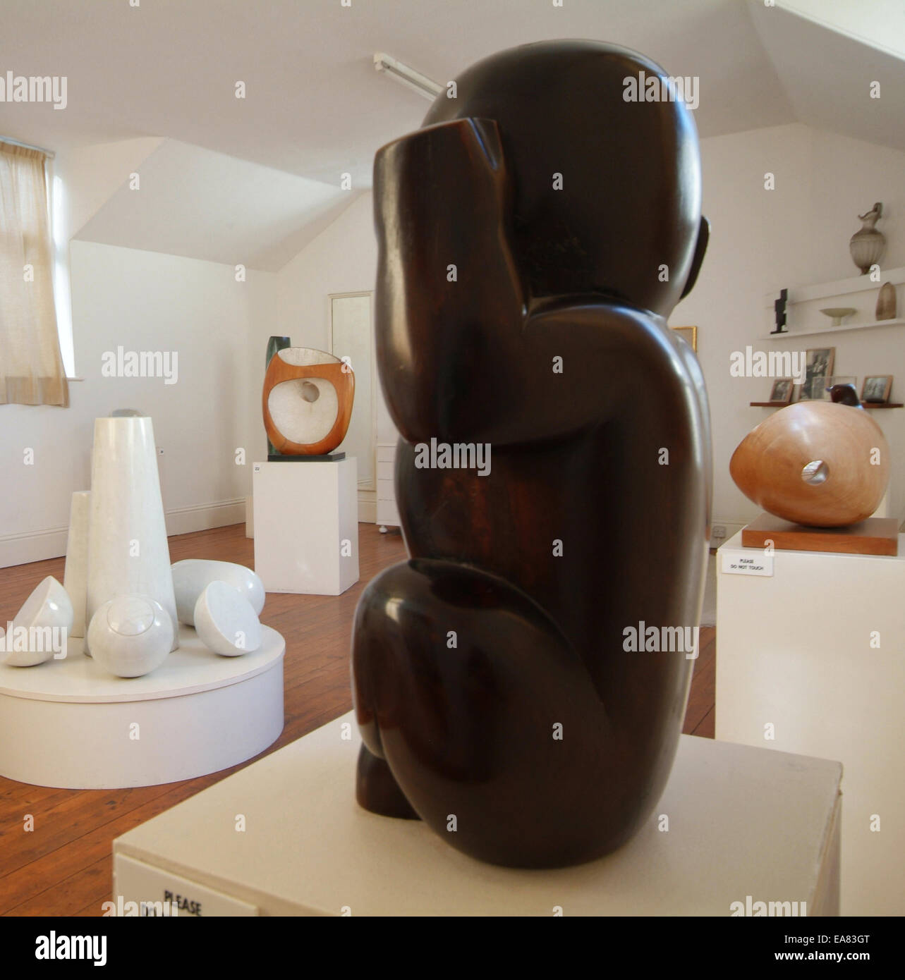 Barbara Hepworth Museum Interior exhibits St Ives Penwith West Cornwall ...