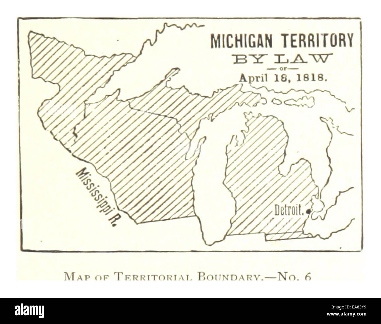 Farmer’s 1884 map, titled *Map of Territorial Boundary - No. 6 (1818 ...