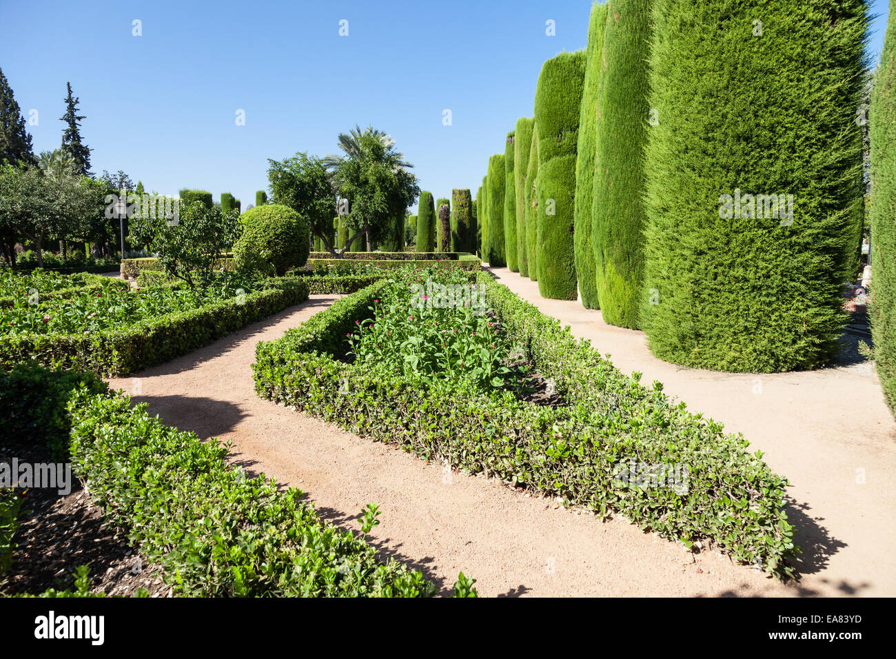 Example of Italian Garden design during spring season Stock Photo - Alamy