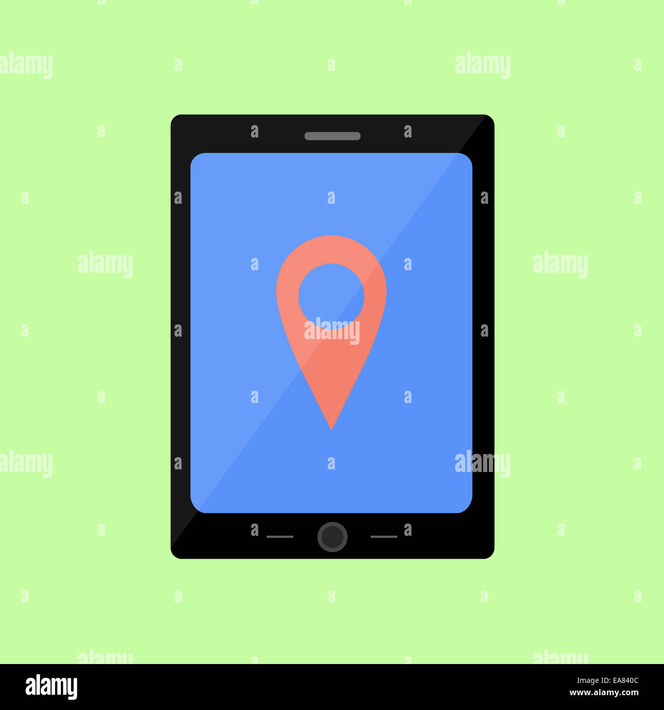 Red location pointer geolocation Cut Out Stock Images & Pictures - Alamy