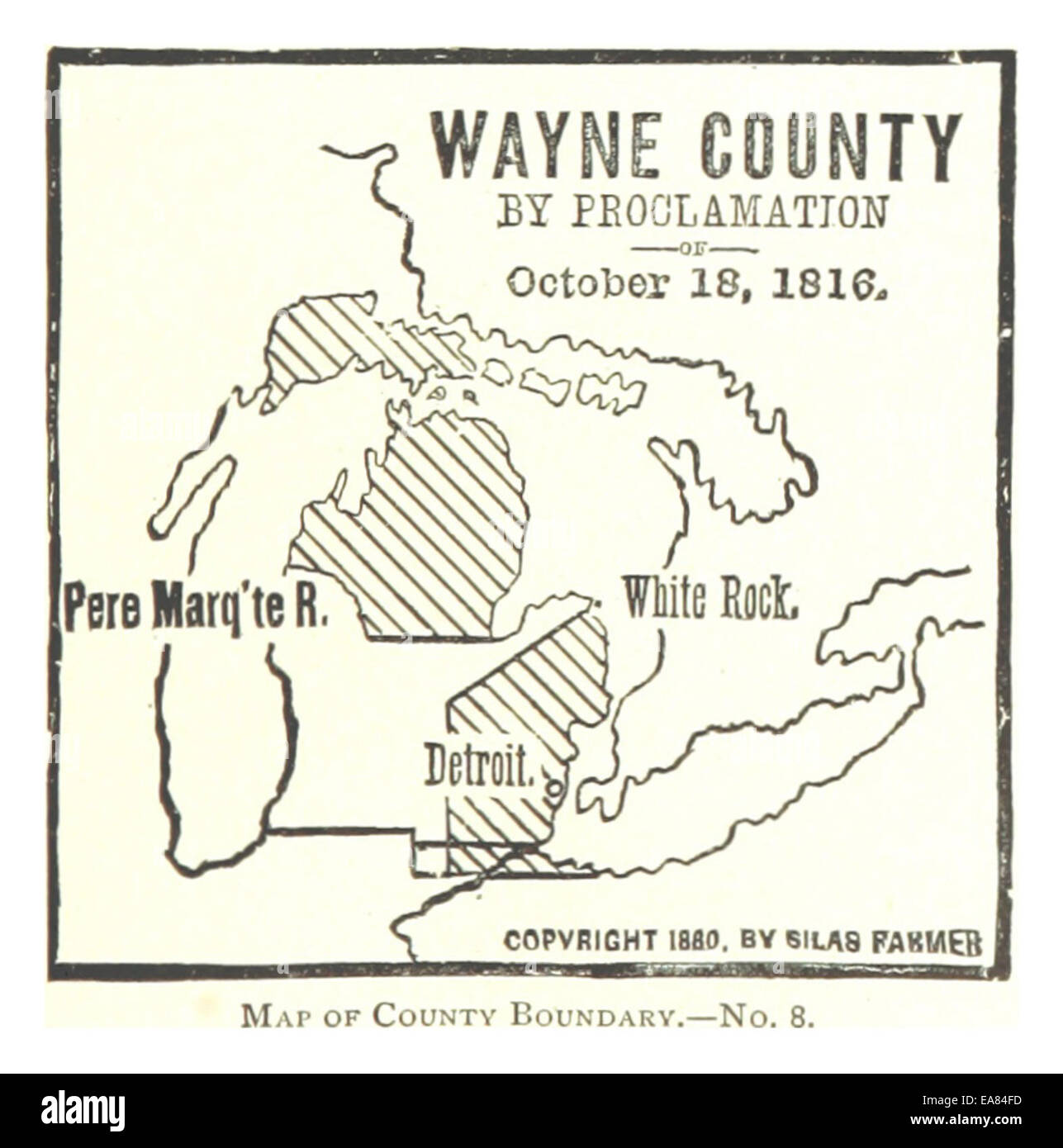 This 1884 map illustrates the country boundary lines from 1816 ...