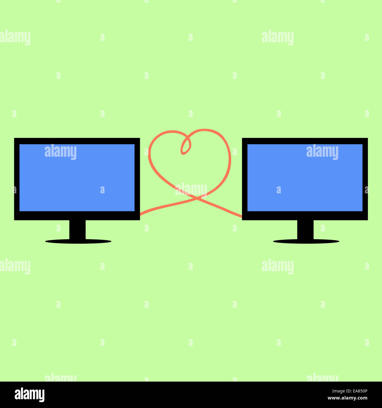 Green computers Cut Out Stock Images & Pictures - Alamy