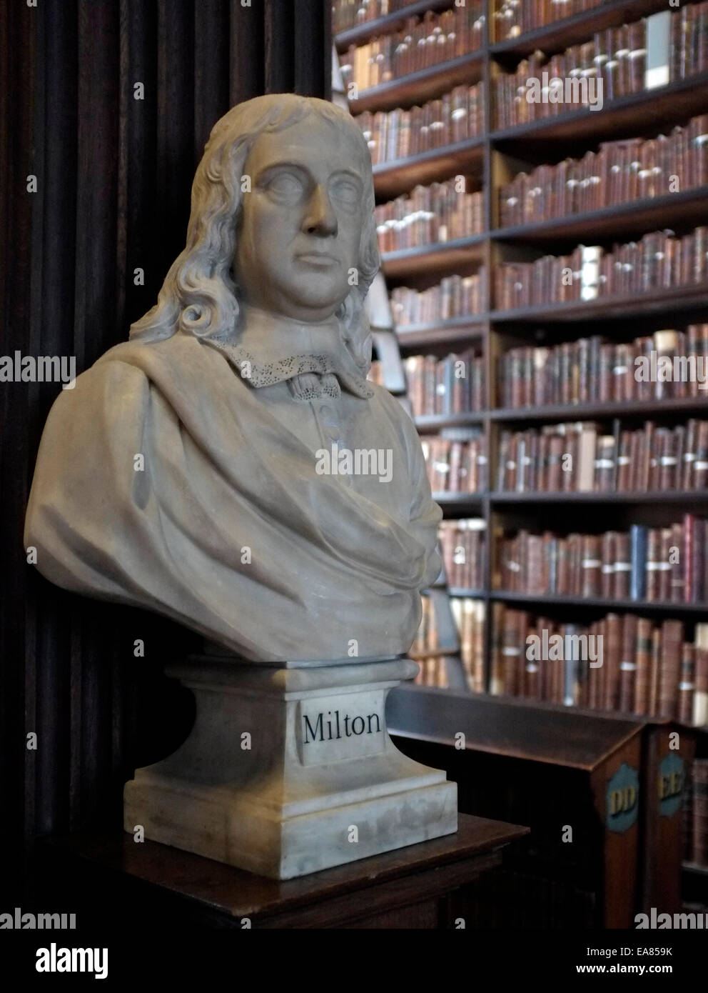 Sculptured bust of Milton at Trinity College Library, Dublin, ireland ...