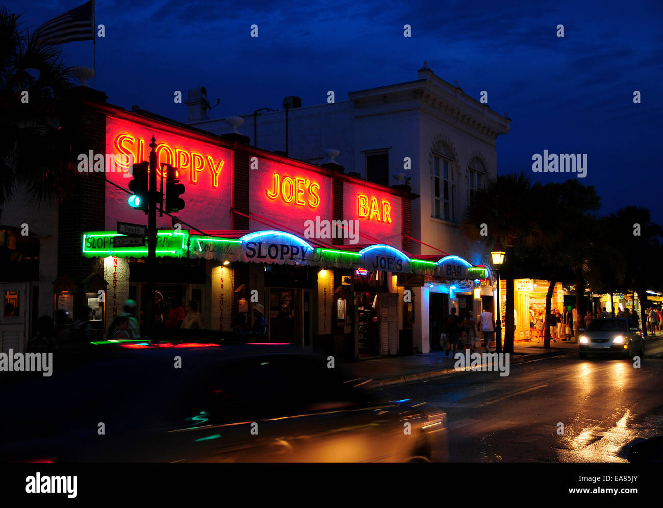Duval street night key west hi-res stock photography and images - Alamy