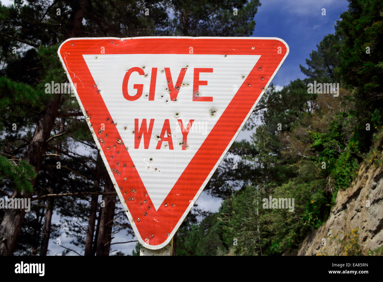 Road sign bullets hi-res stock photography and images - Alamy