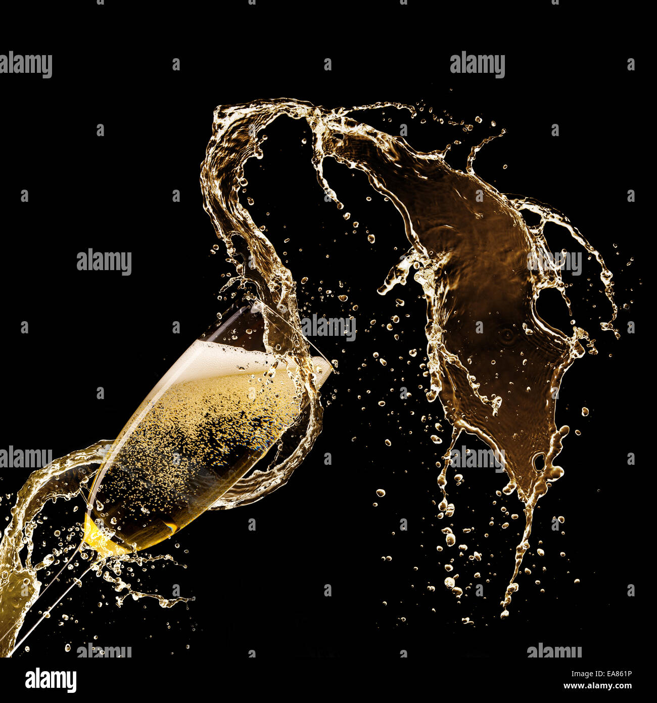 Champagne glass splash hi-res stock photography and images - Alamy
