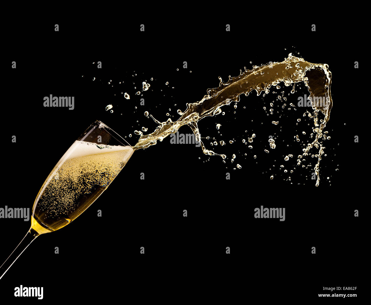 Champagne glass splash hi-res stock photography and images - Alamy