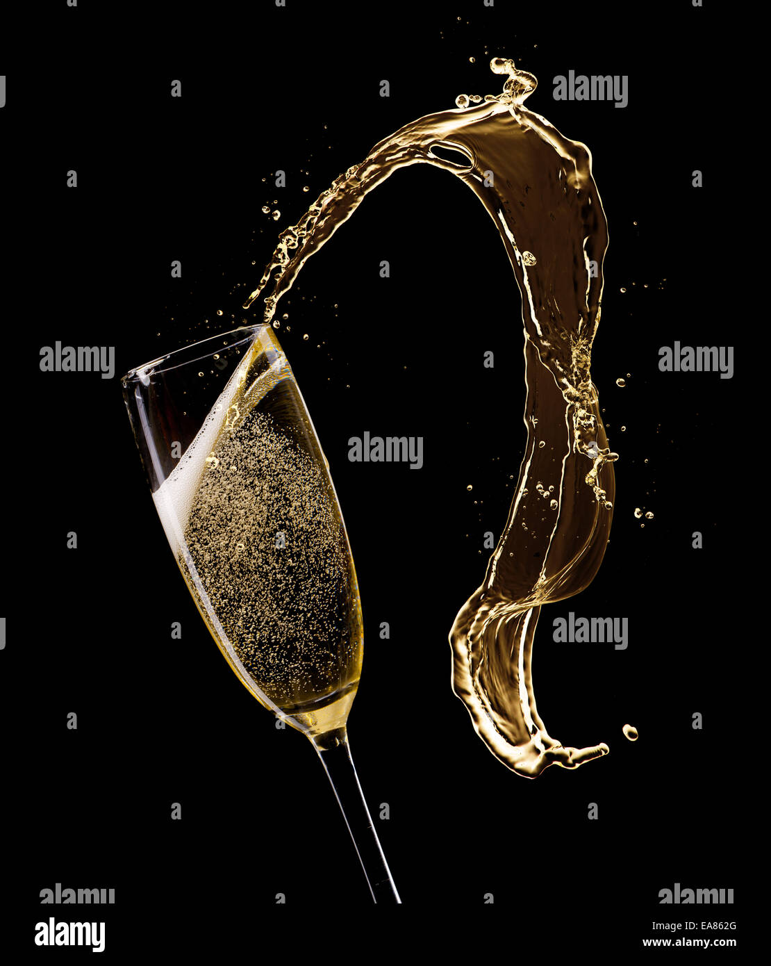 Champagne glass splash hi-res stock photography and images - Alamy