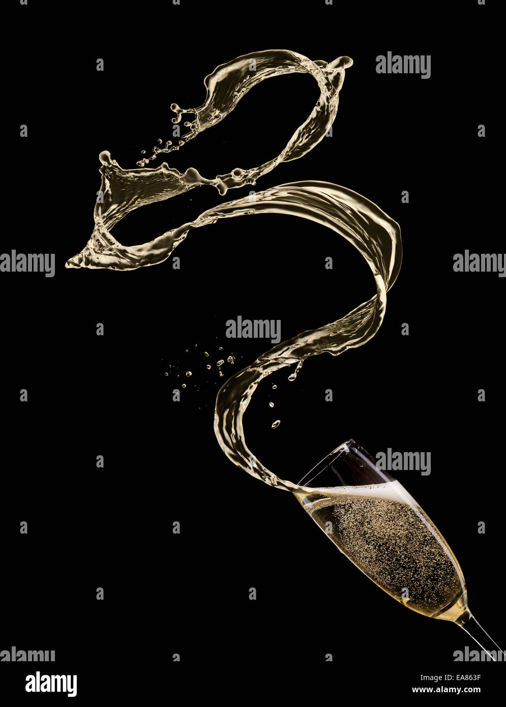 Champagne glass splash hi-res stock photography and images - Alamy