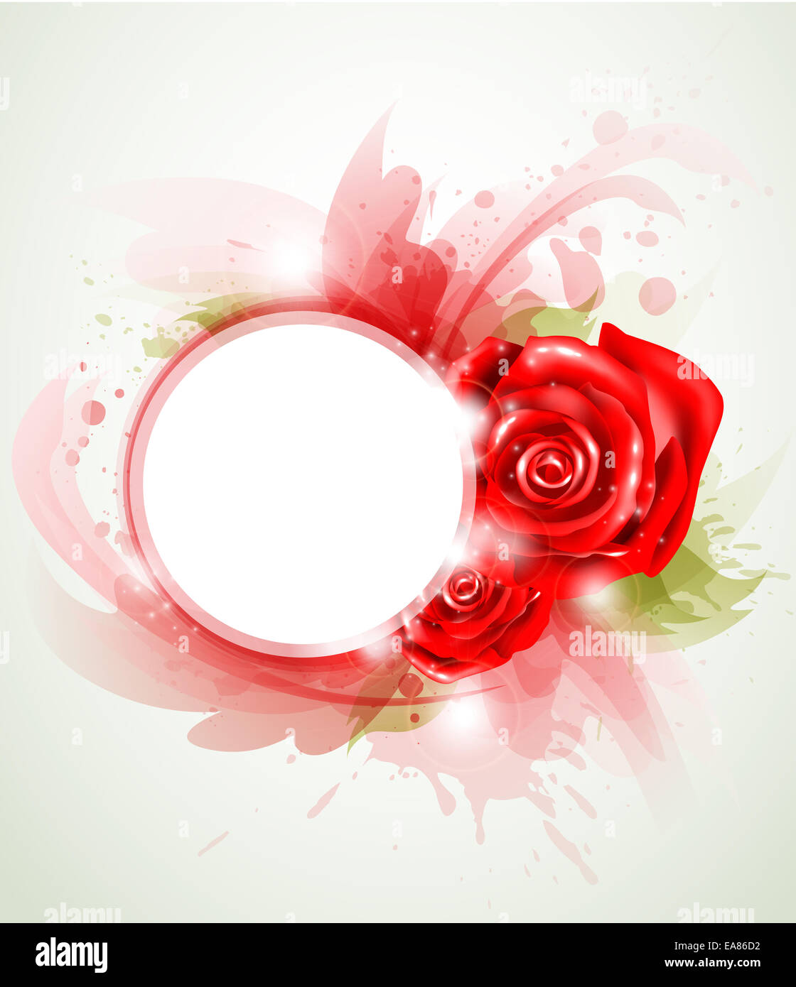Abstract shining background with red rose Stock Photo - Alamy