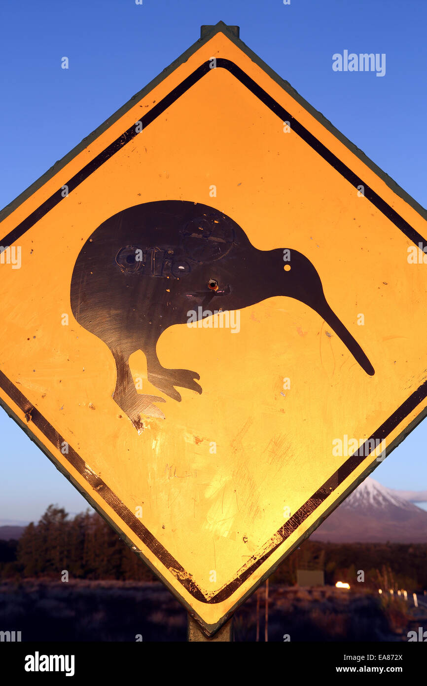Kiwi road sign Stock Photo - Alamy