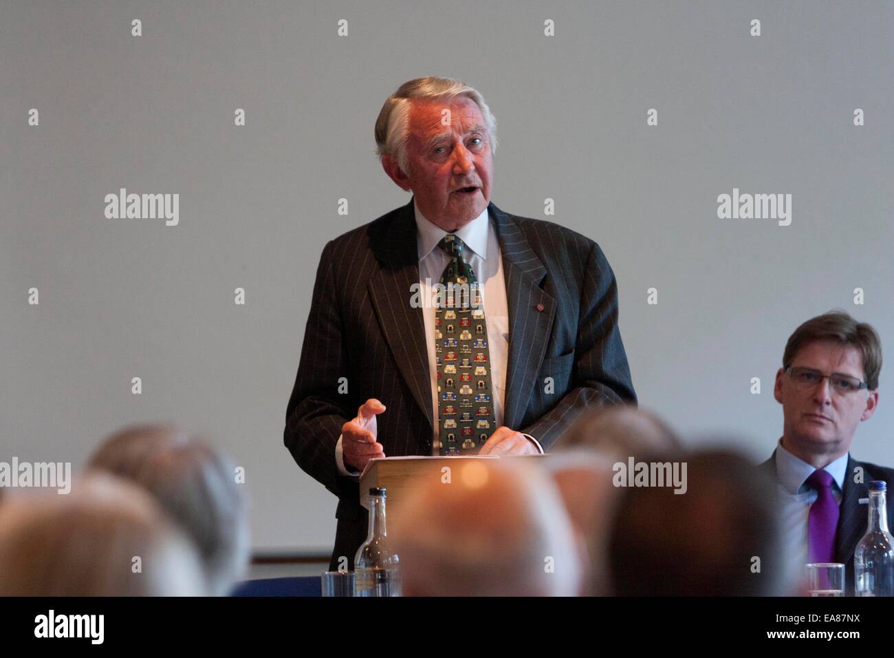 Lord Steel speech during a conference at Conference Hall, Holiday Inn ...