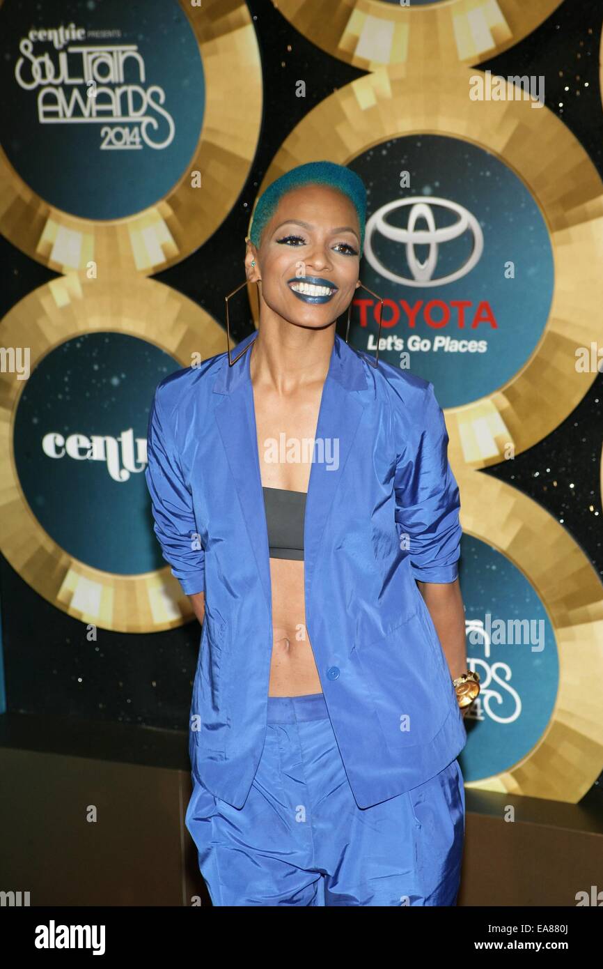 Las Vegas, NV, USA. 7th Nov, 2014. Sharaya J at arrivals for Soul Train ...