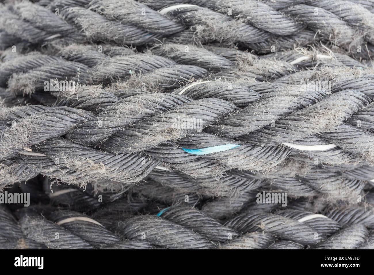 Old ship ropes sack as black and white color Stock Photo - Alamy