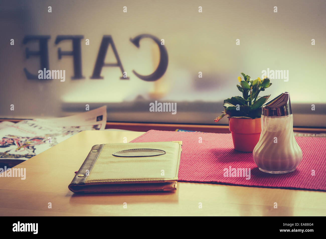 Vintage cafe menu hi-res stock photography and images - Alamy