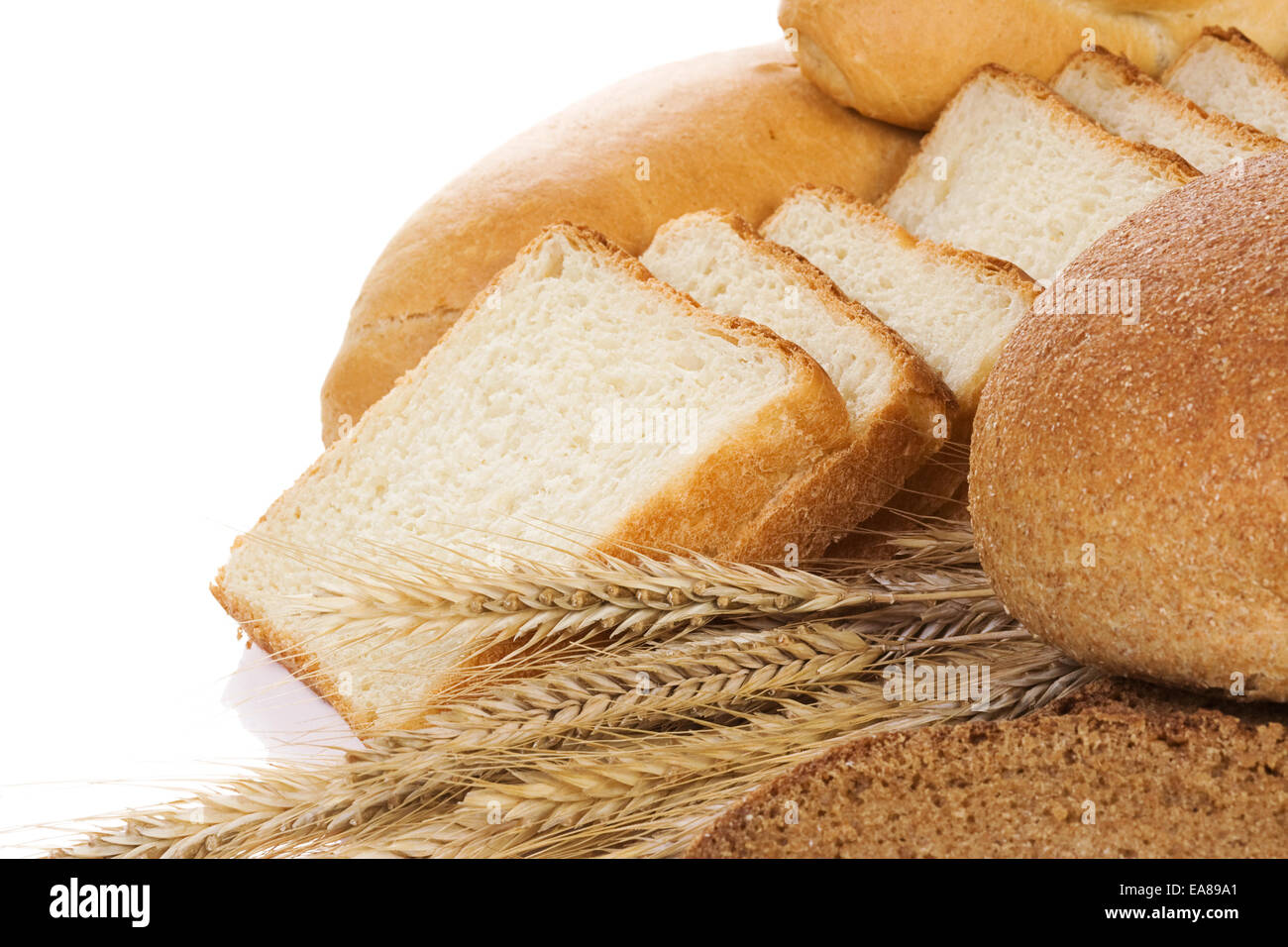 isolated bread on white background Stock Photo - Alamy