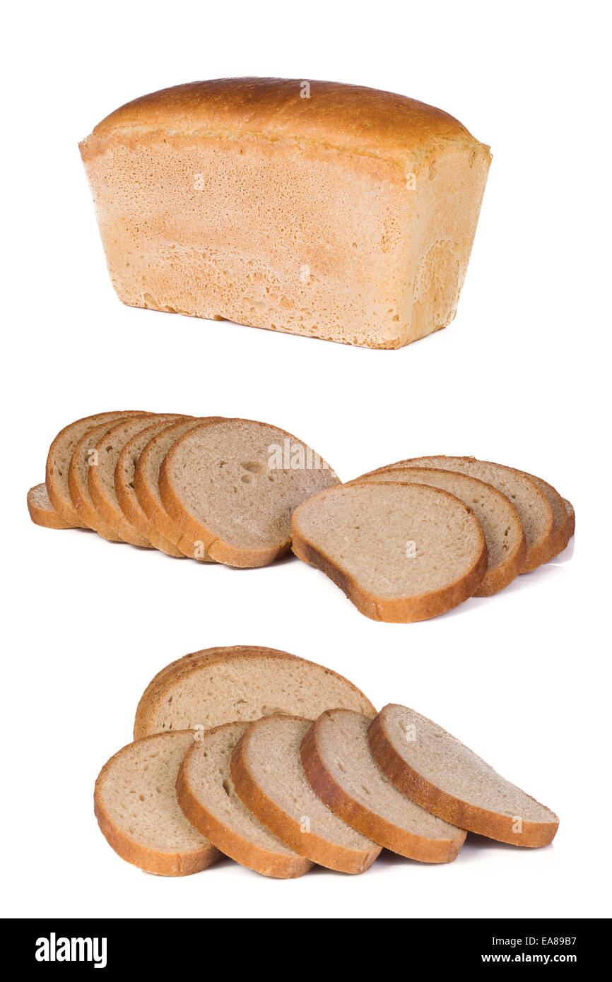 isolated bread on white background Stock Photo - Alamy