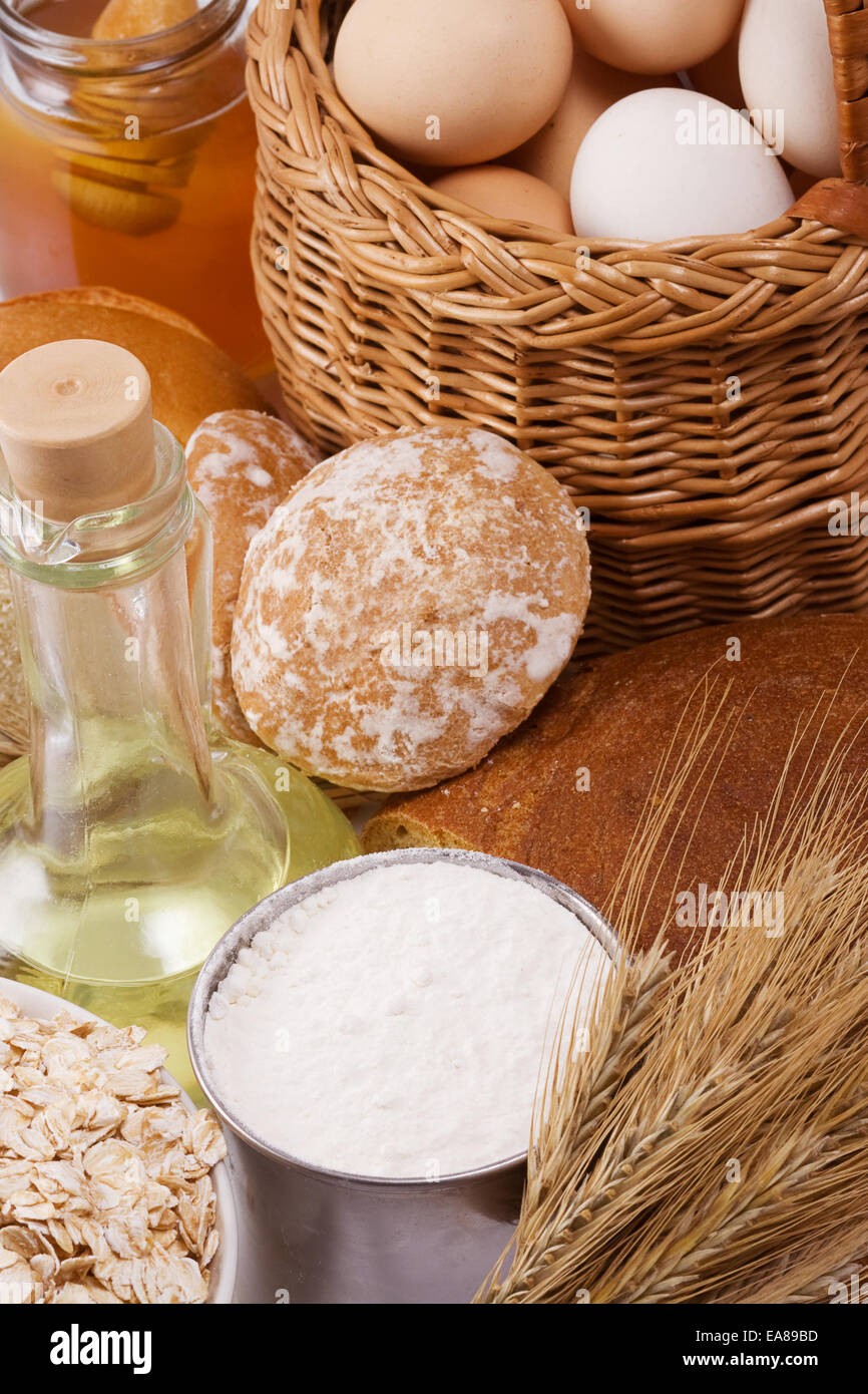 set of bakery products on table Stock Photo - Alamy