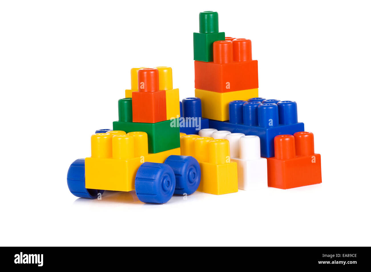 assemble of colorful plastic bricks Stock Photo - Alamy