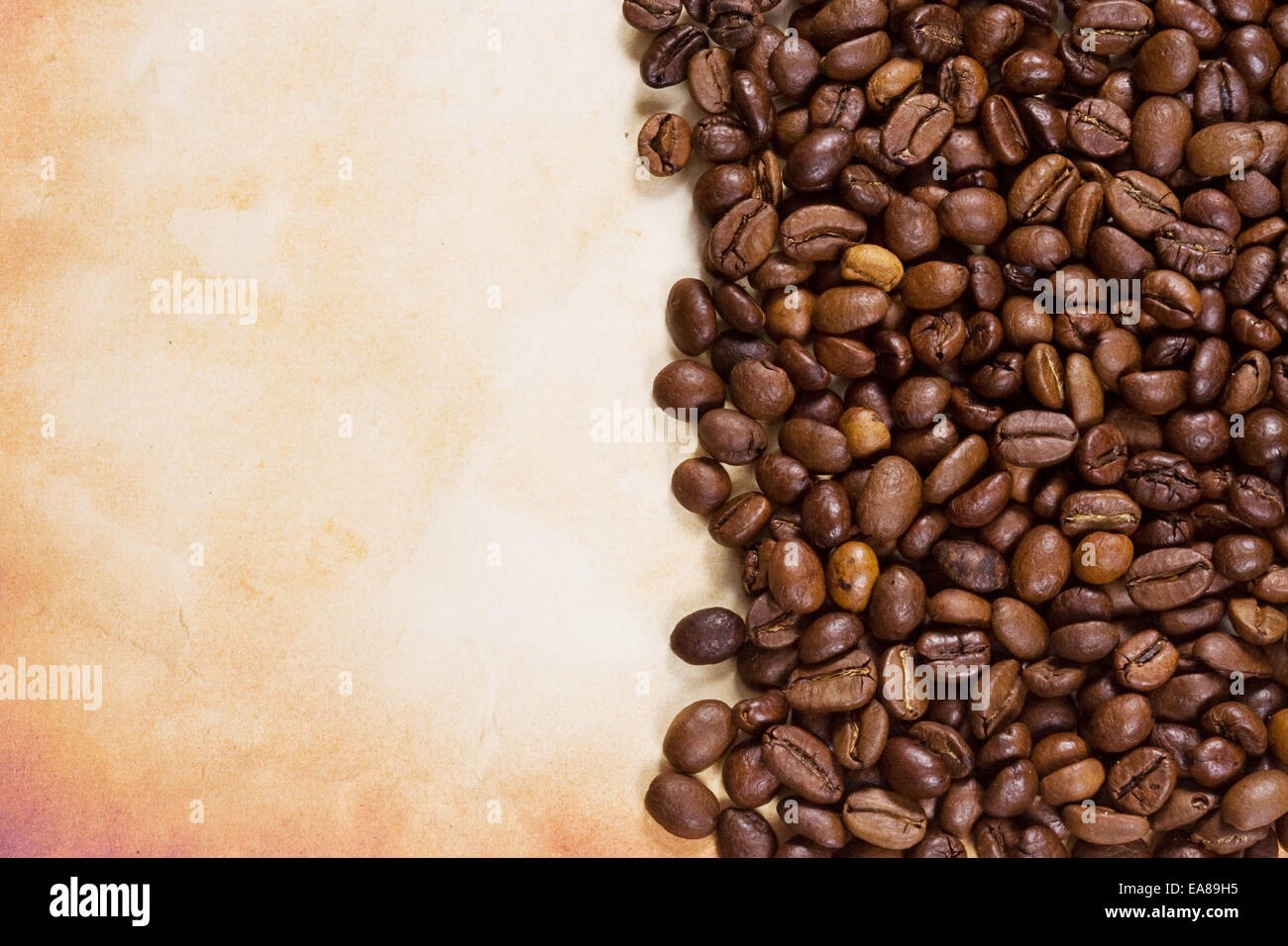 coffee beans and paper texture Stock Photo - Alamy