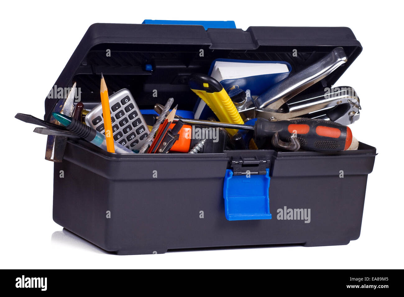 kit of tools in black box Stock Photo - Alamy
