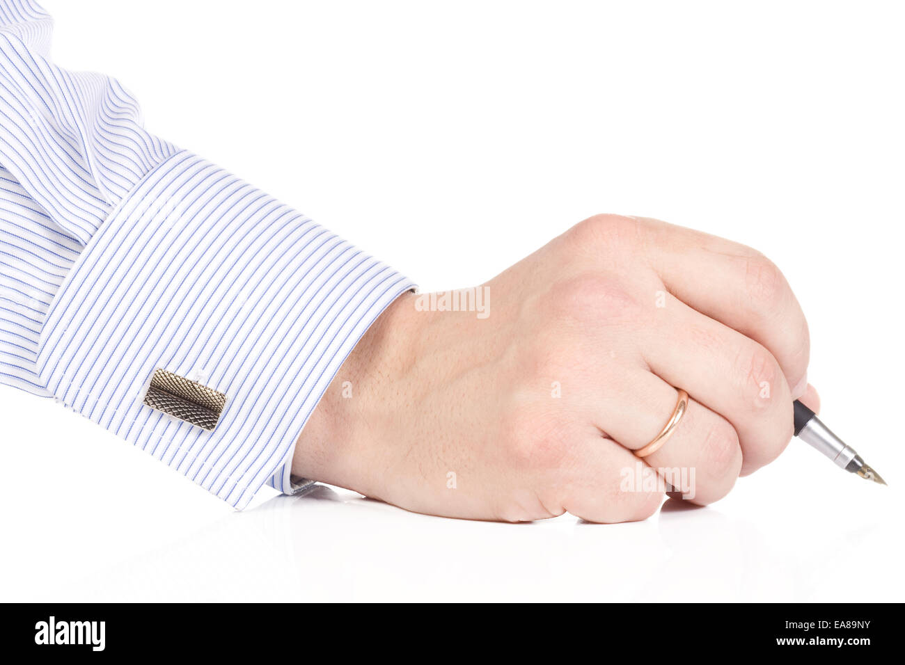 Hand holding feather writing hi-res stock photography and images - Alamy