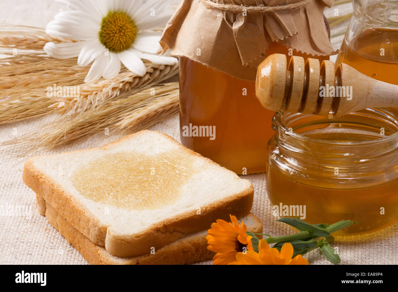 set of healthy food on sack Stock Photo - Alamy
