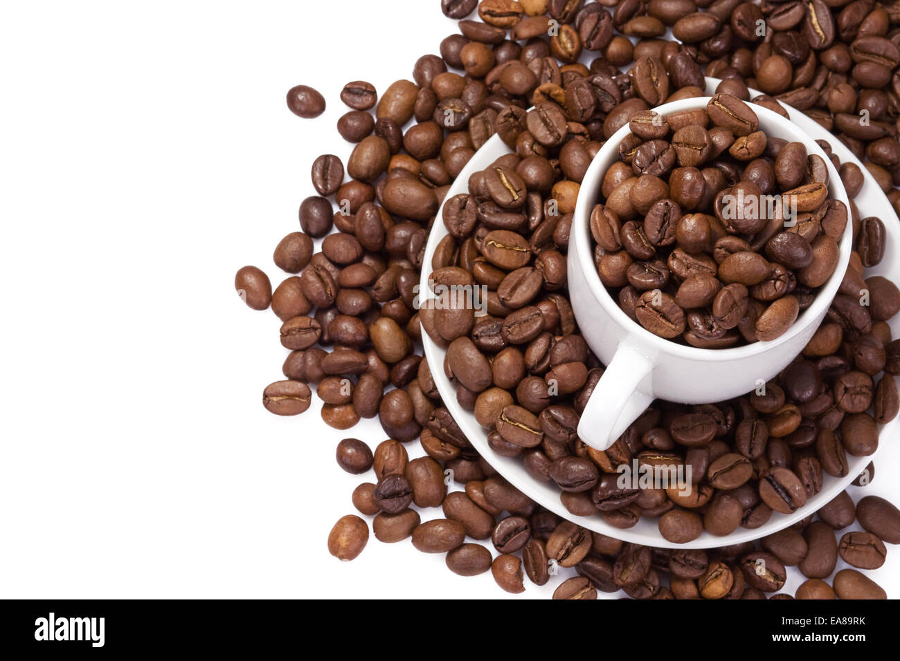 isolated cup of coffee on white Stock Photo - Alamy