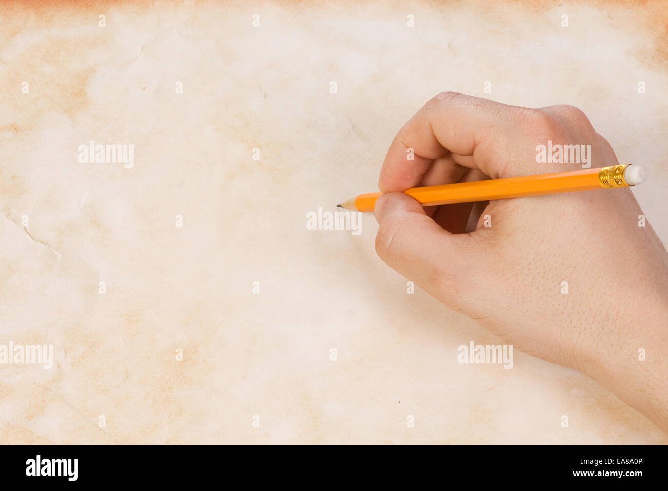 paper texture and writing hand Stock Photo - Alamy
