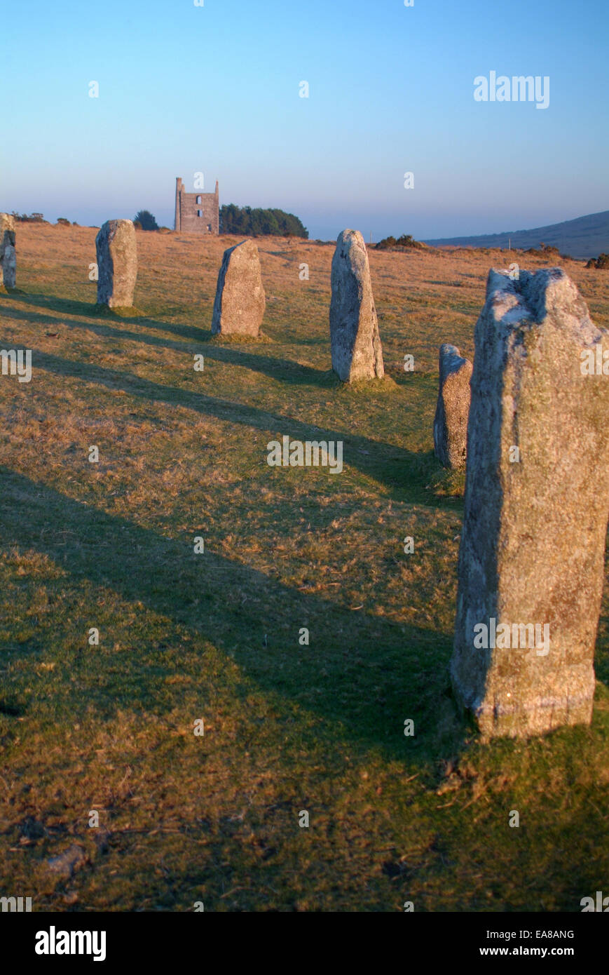 Standing stones part of the Hurlers Stone Circle & Housemans Engine ...