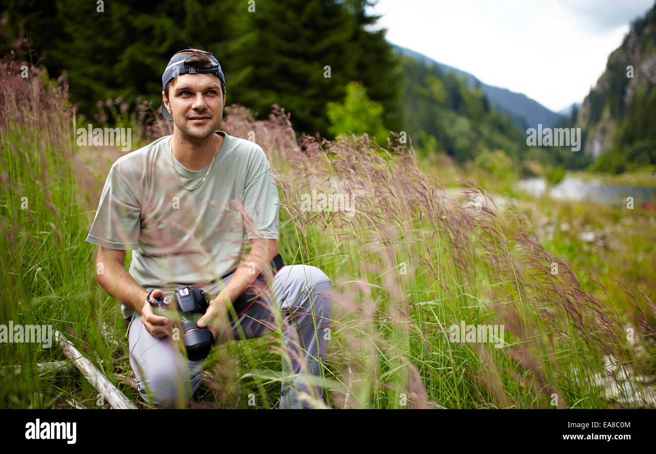 Professional nature photographer outdoor in the wild Stock Photo - Alamy
