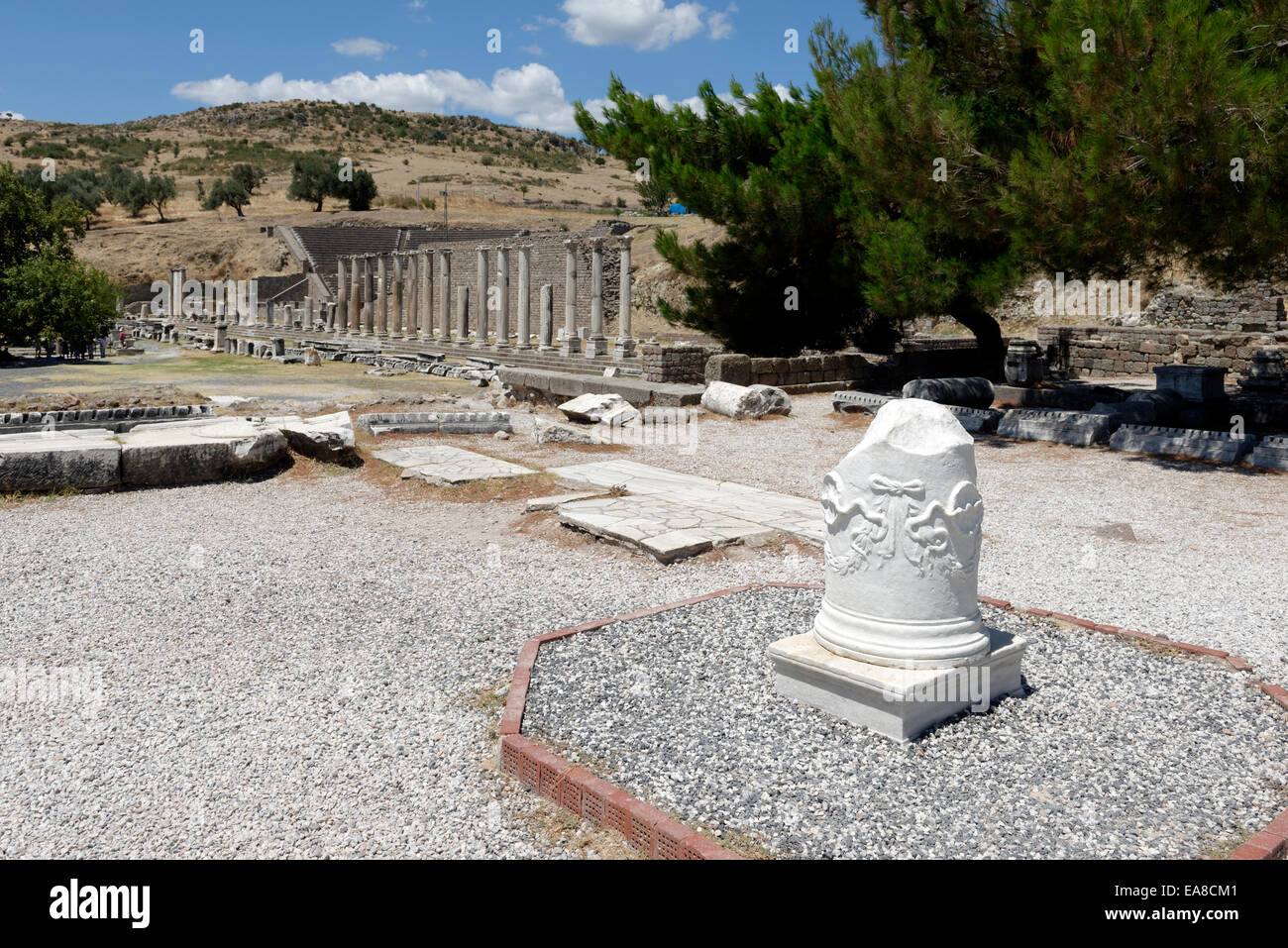 Ornate marble altar in the centre of the Propylon (entrance) courtyard ...